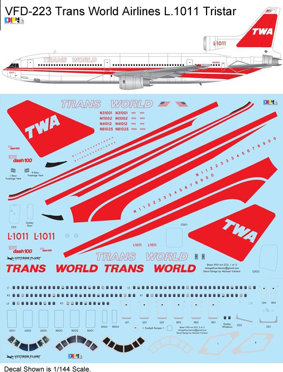 Vintage Flyer has released 5 Tristar decals | Airline Hobby Supplies