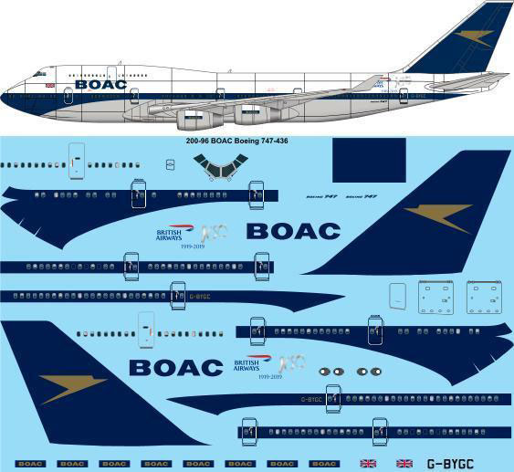 26Decals releases BOAC Boeing 747-436 Decals | Airline Hobby Supplies