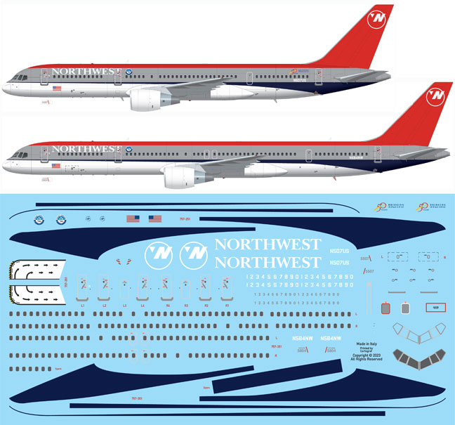 Northwest and NWA Northwest Boeing 757 Decals released | Airline Hobby ...