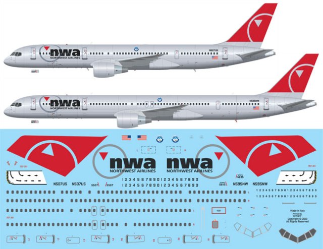 Northwest and NWA Northwest Boeing 757 Decals released | Airline Hobby ...